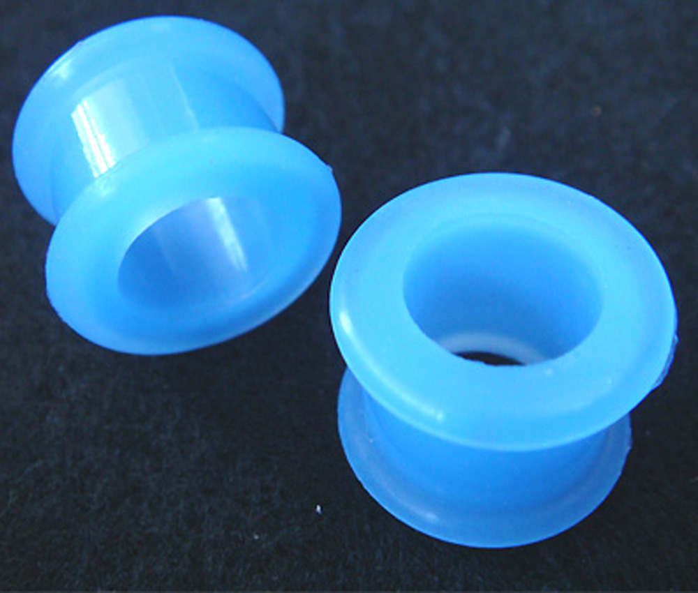 One Pair 9/16" Silicone Double Flare Ear Plugs Ring Earlet Earrings ...